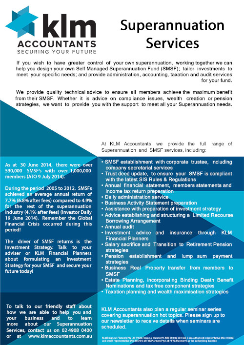 Superannuation-Fact-Sheet - KLM Accountants